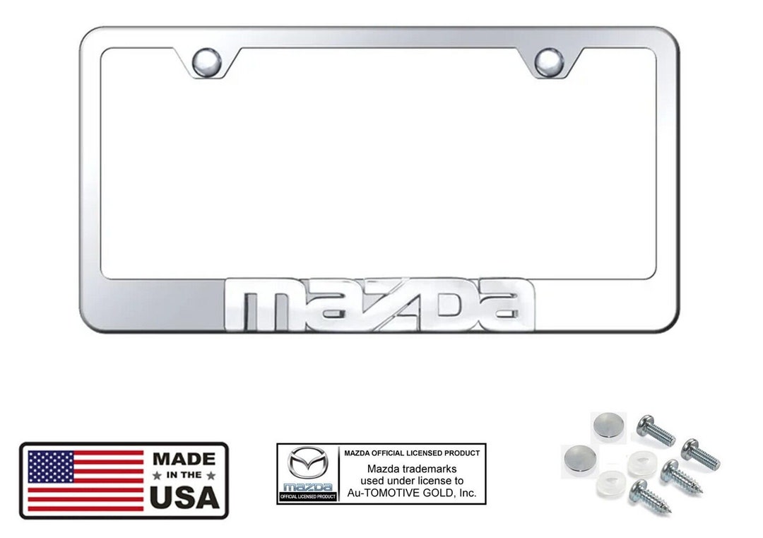 Mazda 3d Logo Polished License Plate Frame - Etsy