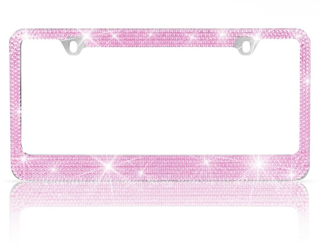 Heavy Duty Metal Pink Crystal Rhinestone Bling License Plate Frame - Etsy