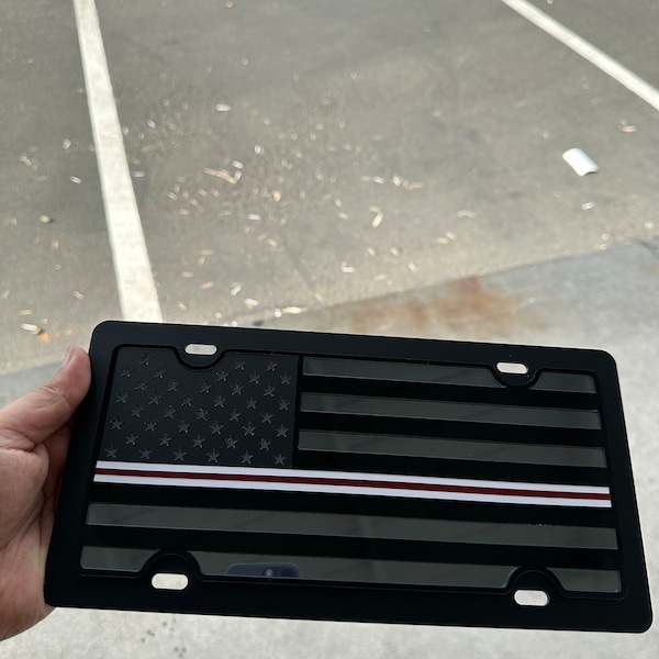 Thin White Line License Plate Frame - Etsy