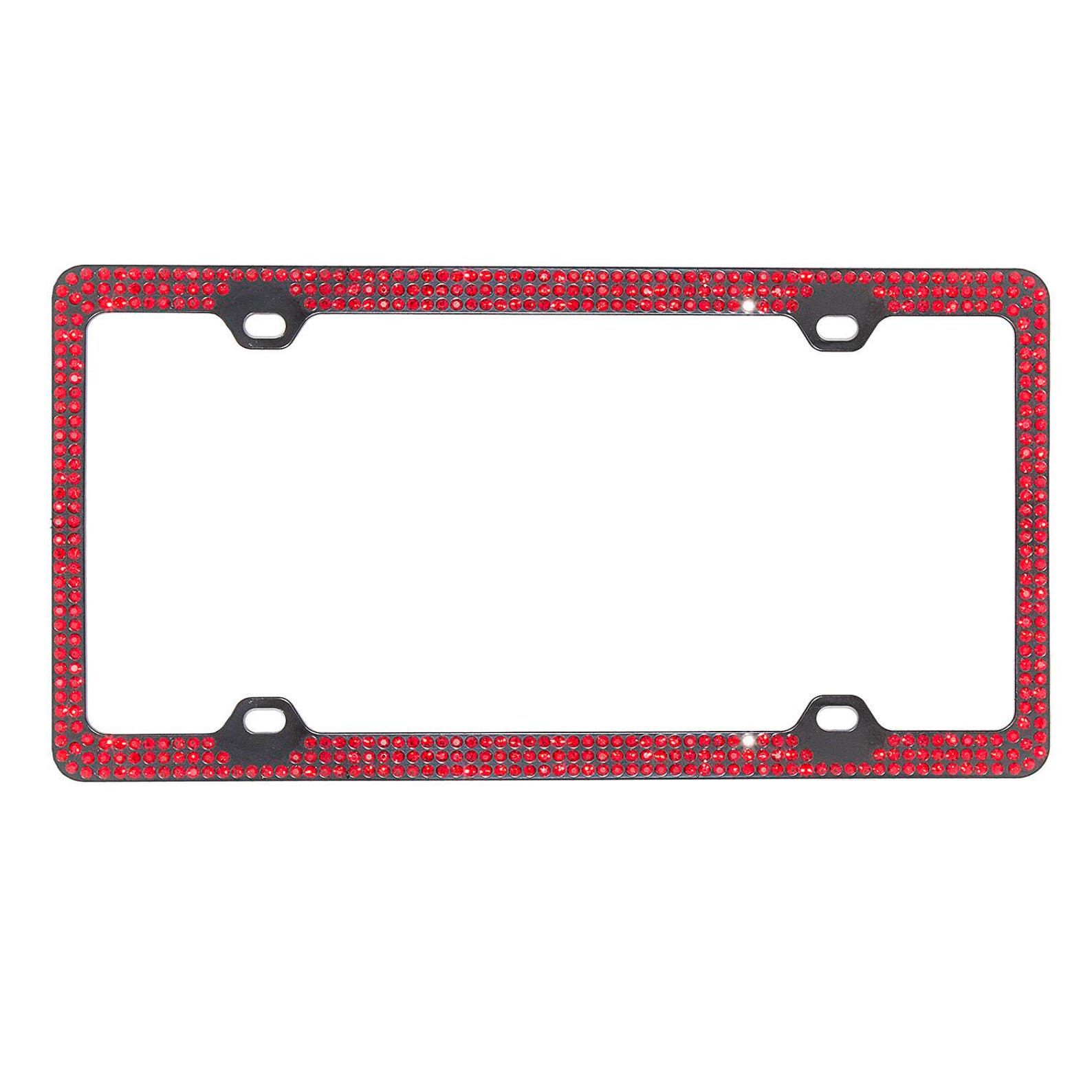 3 Rows Crystal Red BLING Inset / Embedded Rhinestone on Black - Etsy