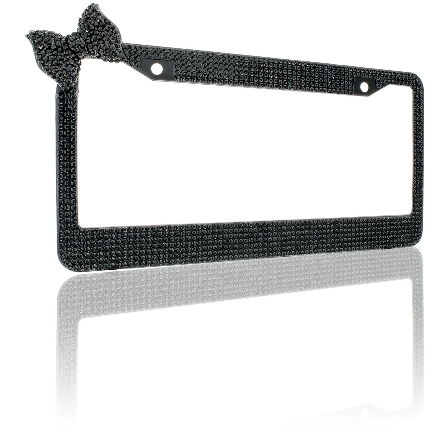 7 Rows of Black Crystal Diamond Rhinestone Bling License Plate - Etsy