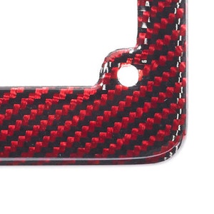 Real 100% Red Carbon Fiber Motorcycle License Plate Frame With Free ...