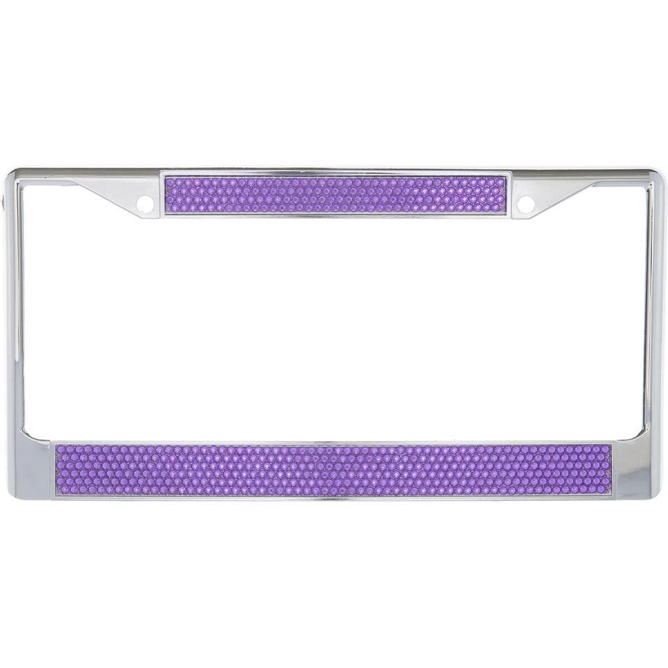 Premium Chrome Purple Bling Crystal Diamond License Plate - Etsy Canada