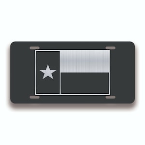 Texas Flag License Plate Tag Vanity Front Aluminum 6 Inches by 12 ...