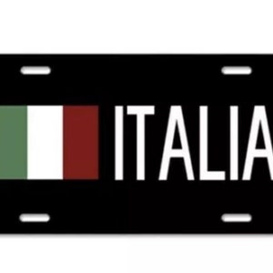 Italy: Italia & Italian Flag Aluminium License Plate Highest Quality ...