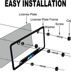 Toyota Retro Mountain Trd Tri Color Stainless Steel License Plate Frame ...