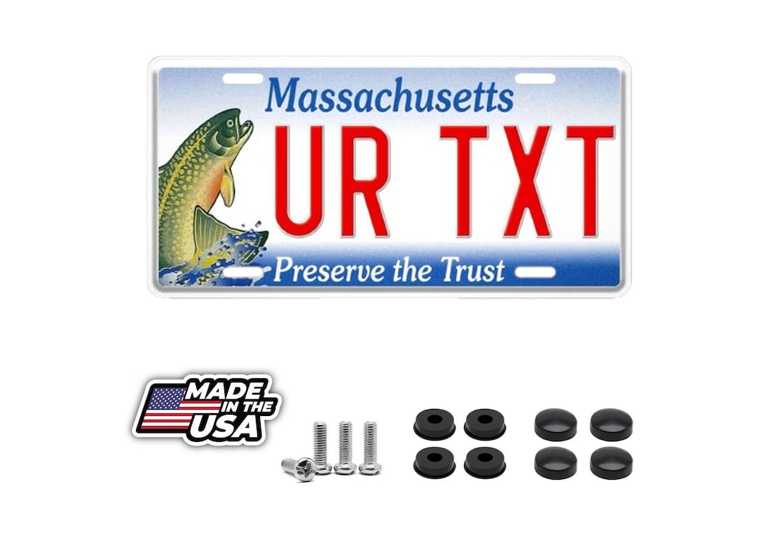Massachusetts Preserve the Trust Custom Personalized License Plate Your ...