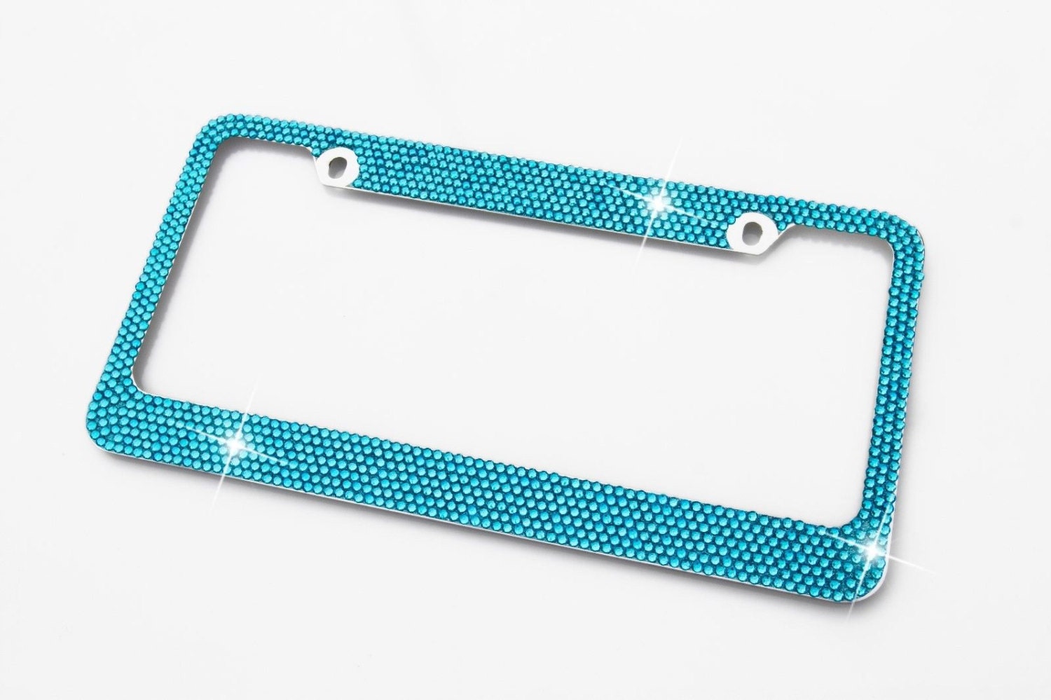 Blue Crystal Rhinestone License Plate Frame With Crystal Screw | Etsy