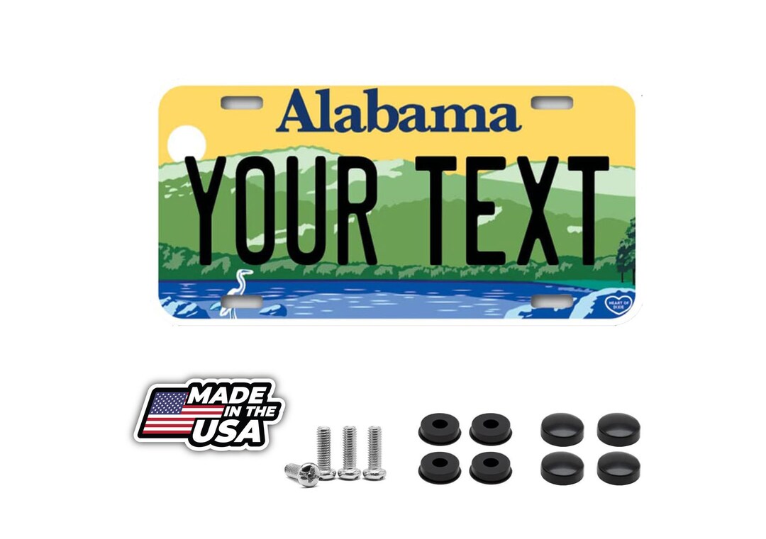 Alabama Personalized Custom License Plate Your Name Any Text Custom 12 ...