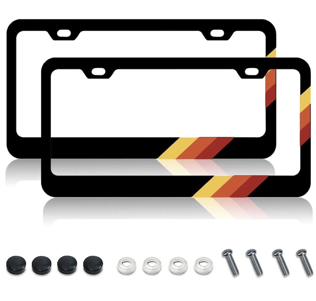 2x for Toyota Trd Rav4 Accessories Tri 3 Color Car Suv License Plate ...