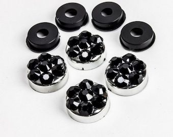 AB Crystal Rhinestone Screw Chrome Caps for Bling Sparkle | Etsy