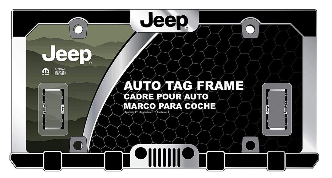 Auto Jeep Bumper Chrome License Plate Frame - Etsy