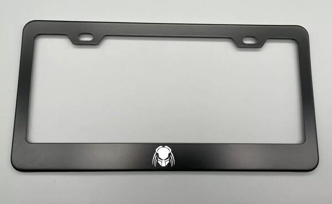 Laser Engraved Predator Black Stainless Metal License Plate Frame - Etsy