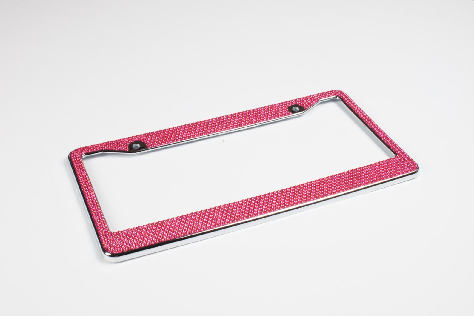 Hot Pink Crystal Rhinestone License Plate Frame With Crystal - Etsy