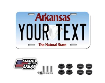 Personalized Arkansas License Plate Decals Stickers Version 3 Sheet of ...