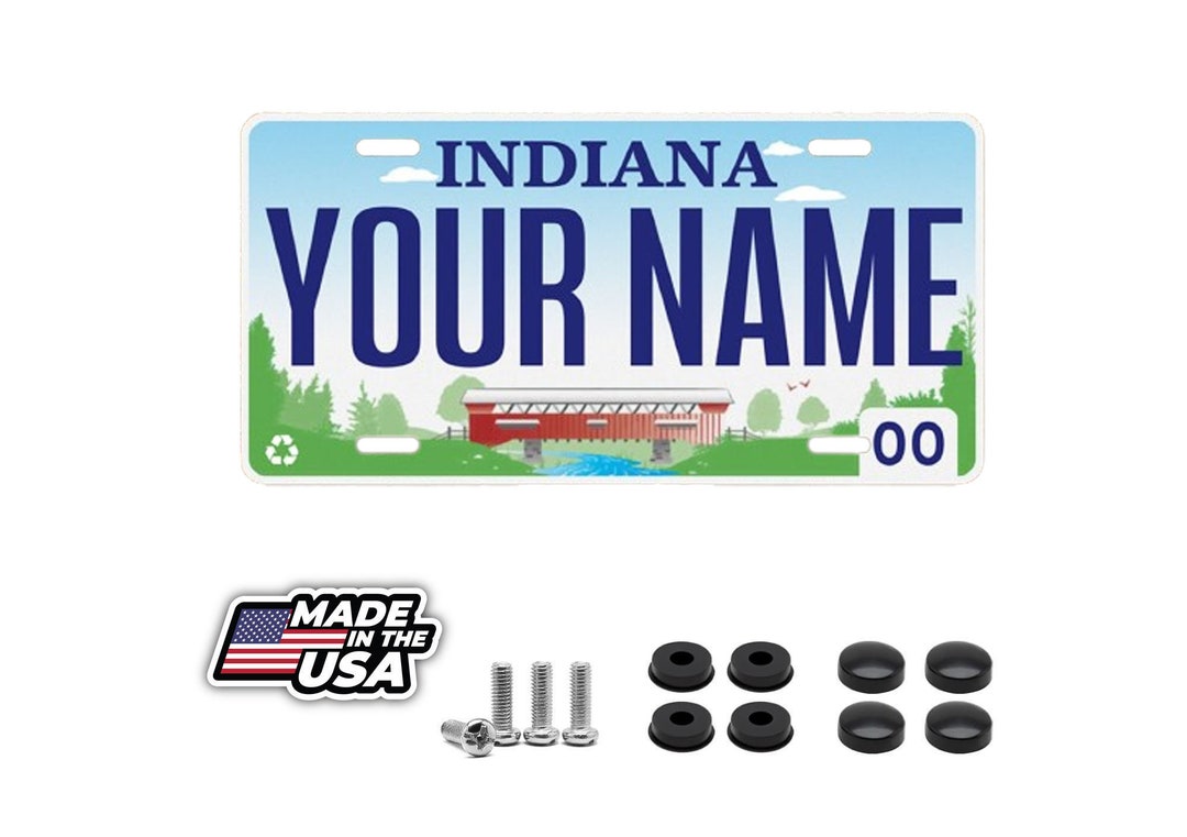 Indiana Personalized Custom License Plate Your Name Any Text Custom 12 ...