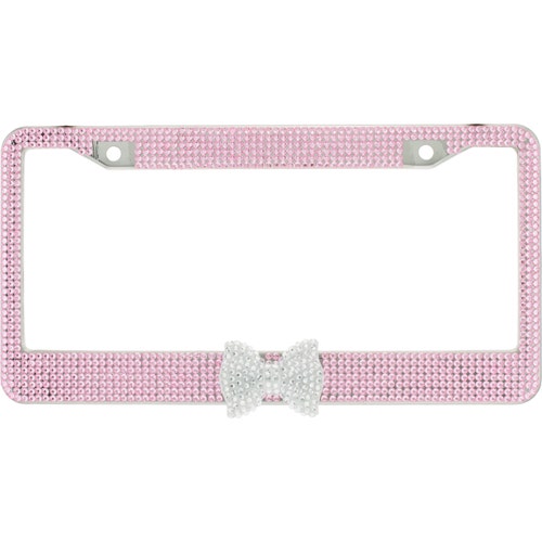 Chunky Rhinestone License Plate Frame Bling PINK AB CLEAR | Etsy