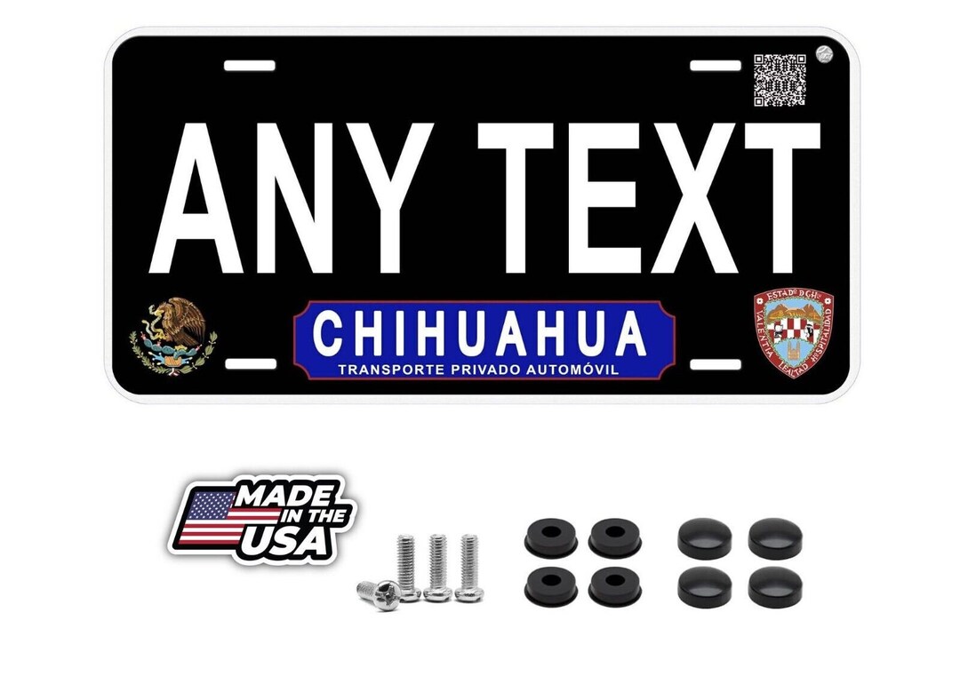 Black Chihuahua Mexico Personalized Novelty Car License Plates Any Text ...