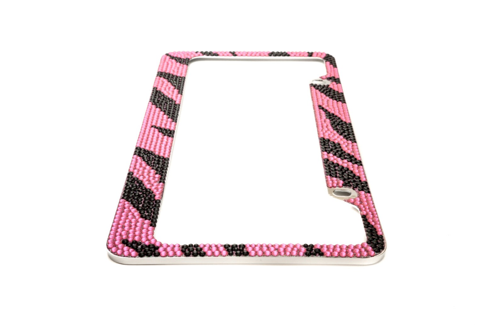 Zebra Pink Crystal Rhinestone License Plate Metal Frame With - Etsy
