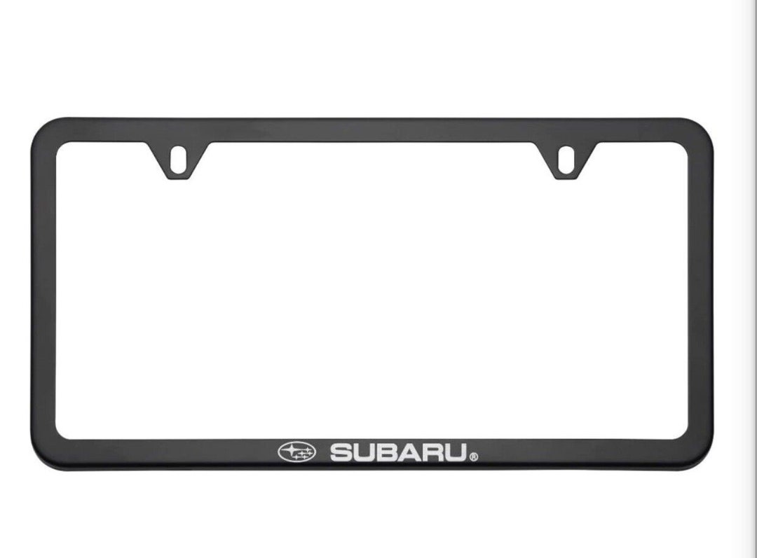 Subaru Logo Slim Line Black License Plate Frame Wrx Sti + New - Etsy