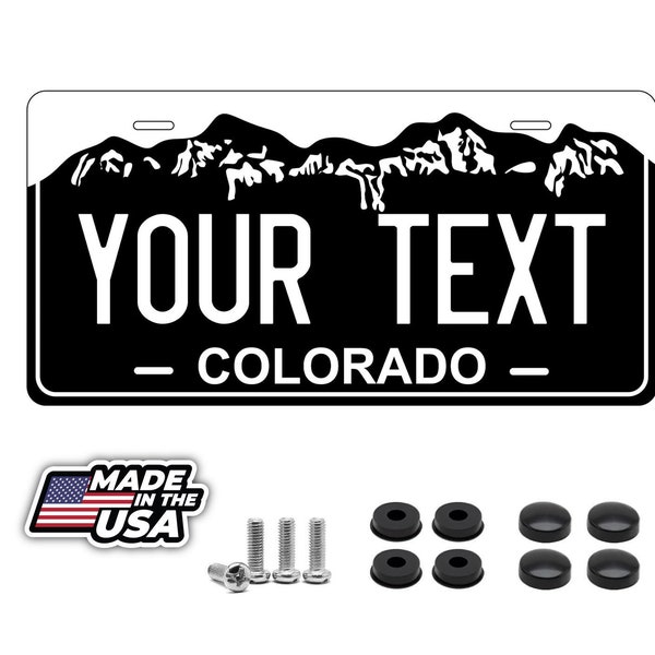 Black Custom Colorado License Plate - Etsy
