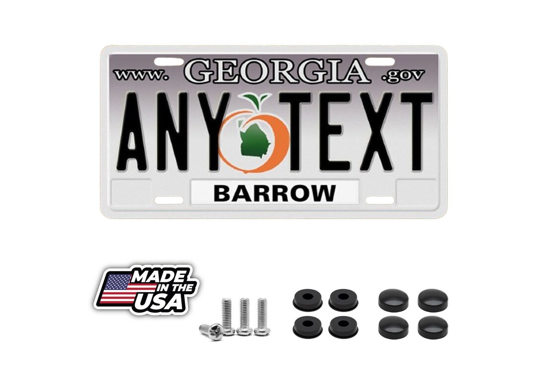 Georgia Personalized Custom License Plate Your Name Any Text Custom 12 ...