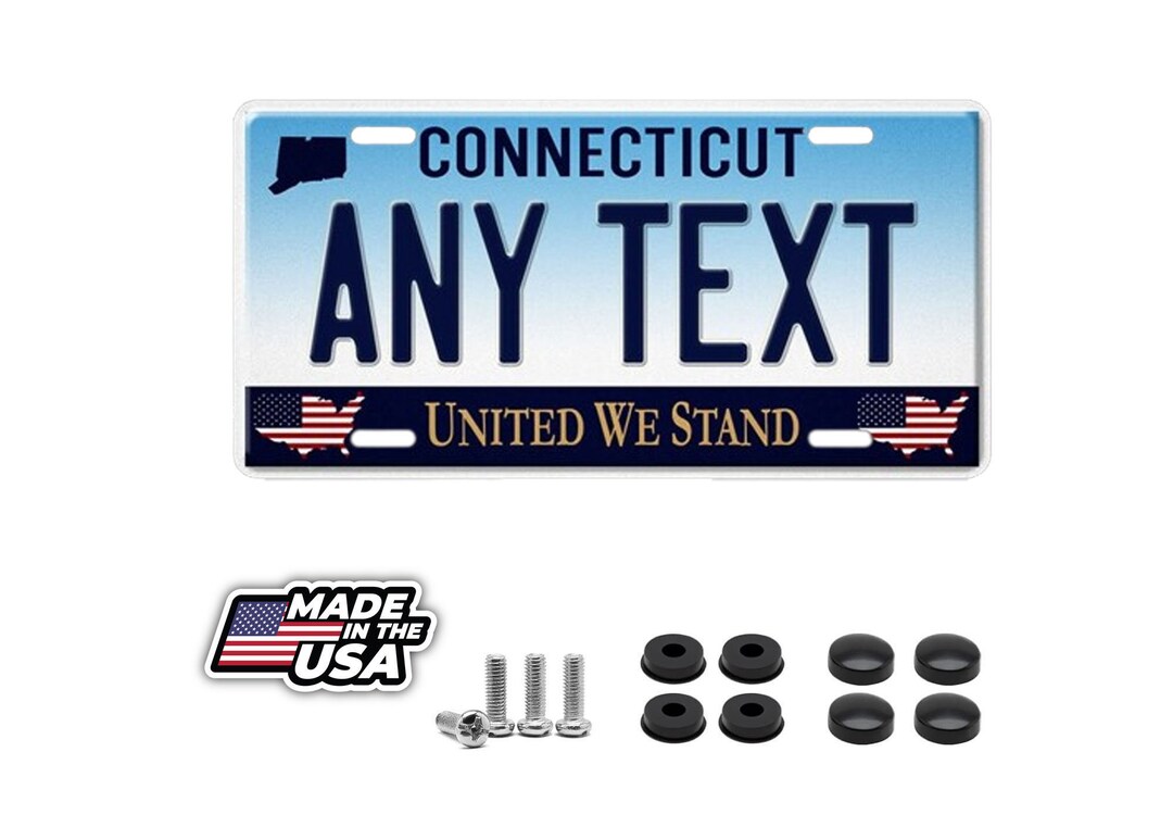 Connecticut United We Stand Personalized Custom License Plate Your Name ...