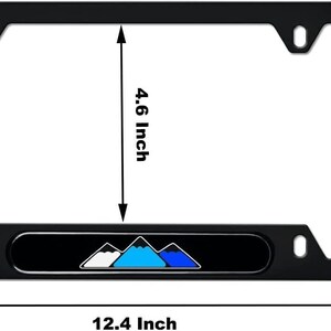 Toyota Retro Mountain Trd Tri Color Stainless Steel License Plate Frame ...