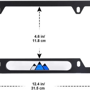 Toyota Retro Mountain Trd 3 Colors Stainless Steel License Plate Frame ...