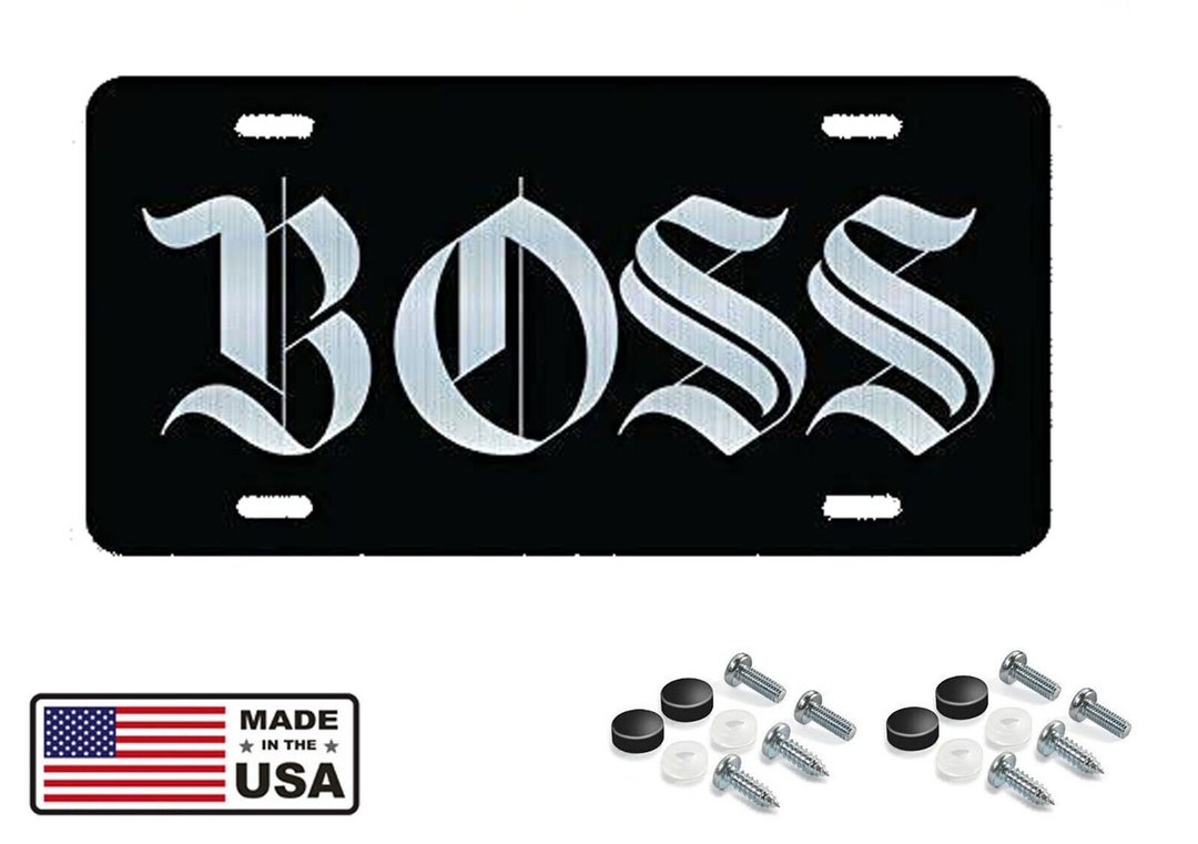 Boss License Plate Vanity Novelty Tag Metal Car Truck Aluminum 6-inch ...
