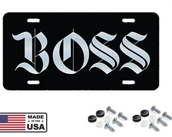 BOSS Metal 6x12 License Plate like A Boss Auto Tag Sign on Metal/steel ...