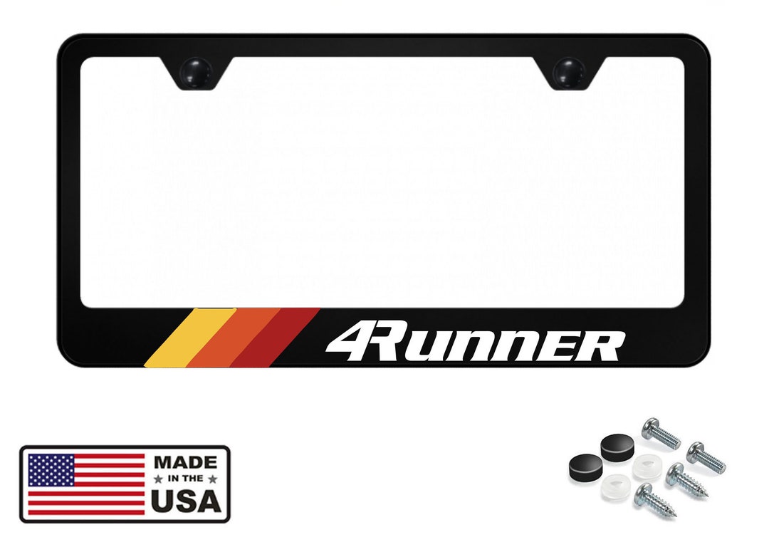 Vintage-toyota 4runner-retro-style-license-plate-frame-trd-offroad-4x4 ...