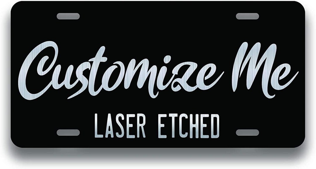 Personalized Custom Laser Engraved Aluminum License Plate - Etsy
