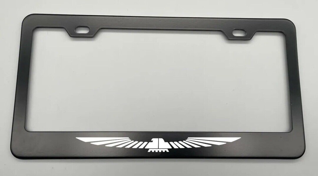 1 Laser Engraved Thunderbird Black Stainless Metal License Plate Frame ...