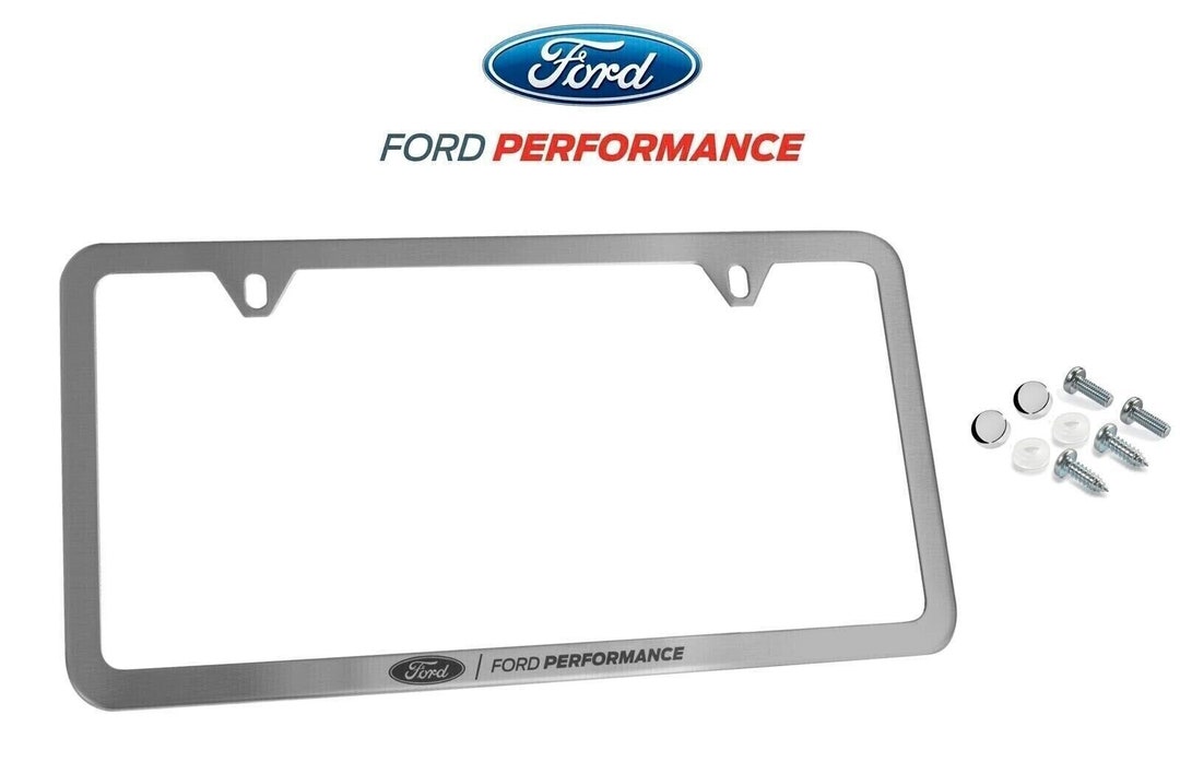 Ford Performance License Plate Frame - Brushed Stainless Steel - Etsy