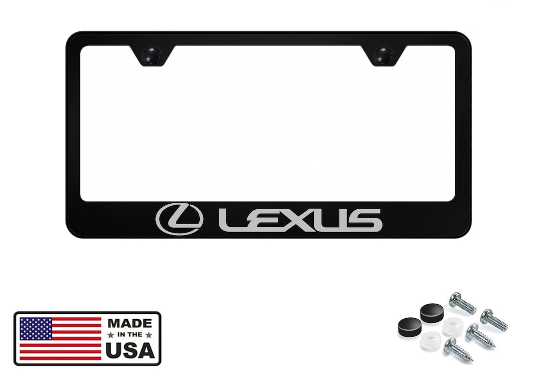 Lexus Laser Engraved Black Stainless Steel License Plate Frame - Etsy