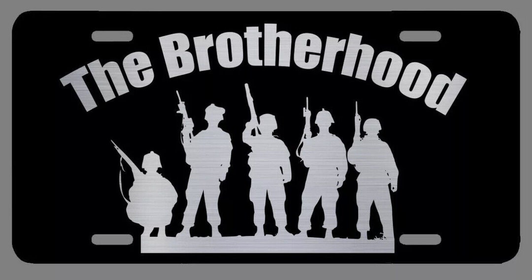 Military Soldier Laser Etched Metal License Plate Army Navy Marines Air ...