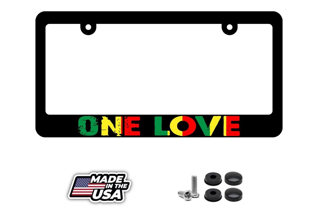 One Love Rasta Rastafarian Car Truck License Plate Frame - Etsy