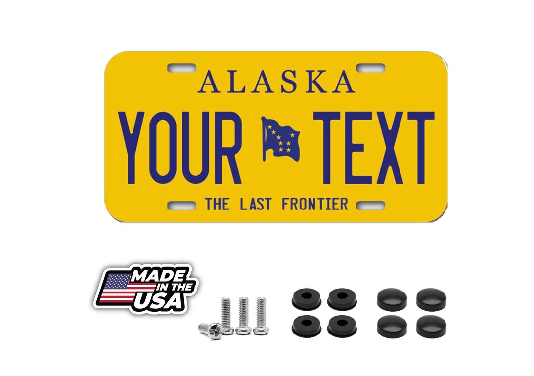 Alaska Personalized Custom License Plate Your Name Any Text Custom 12 ...