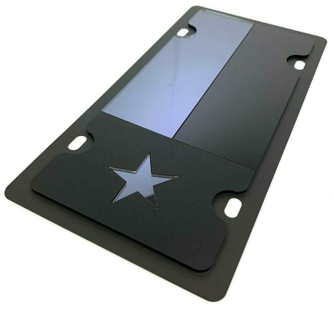 Texas State Flag Vanity License Plate (blacked Out Tactical Premium ...