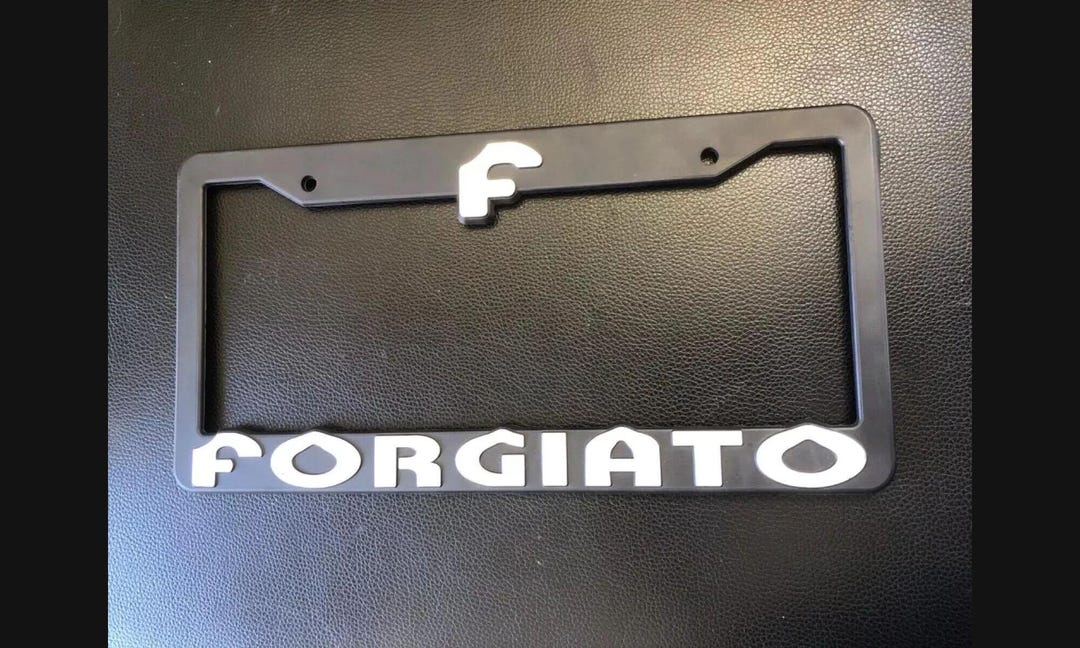 Forgiato License Black Plate Frame Rims Wheels Brand 100 % Authentic ...