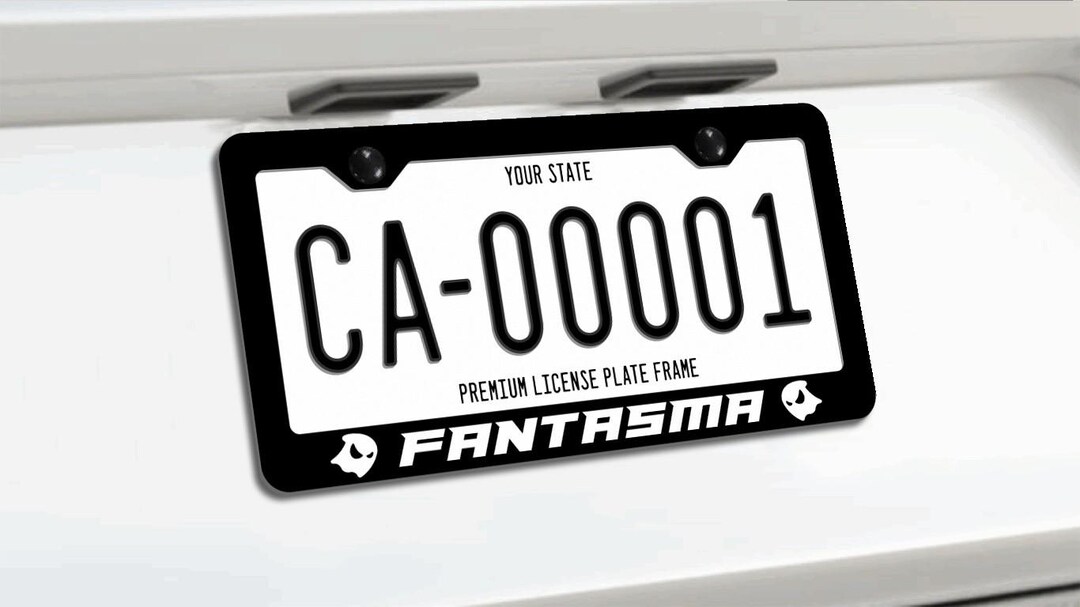 Fantasma / Ghost License Plate Frame Street Racing Ghost Premium Metal ...