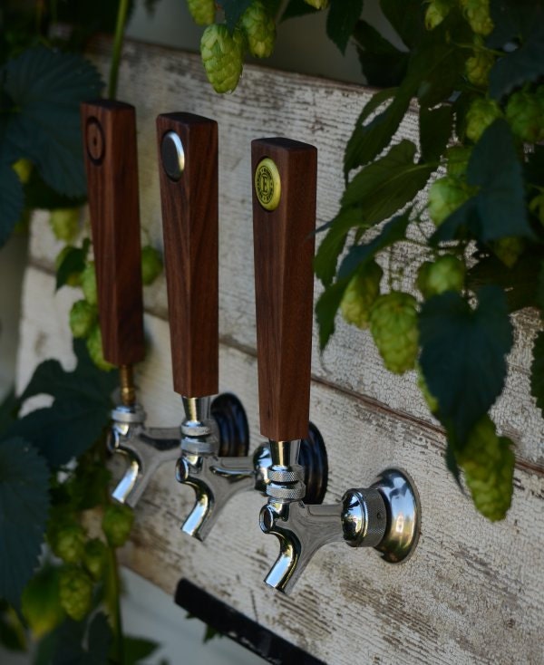 CAPHANDLES! - Beer Tap Handle of Solid Walnut- Personalize With YOUR ...