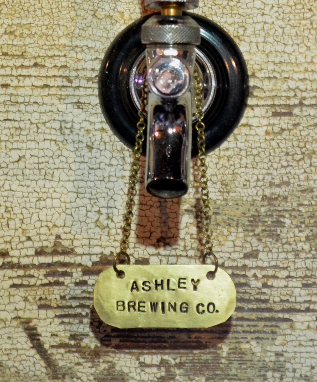 Custom Oval Brass Beer Tap Handle ID Tags Great Guy's | Etsy