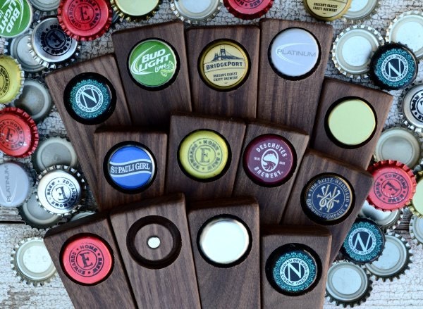 CAPHANDLES! - Beer Tap Handle of Solid Walnut- Personalize With YOUR ...