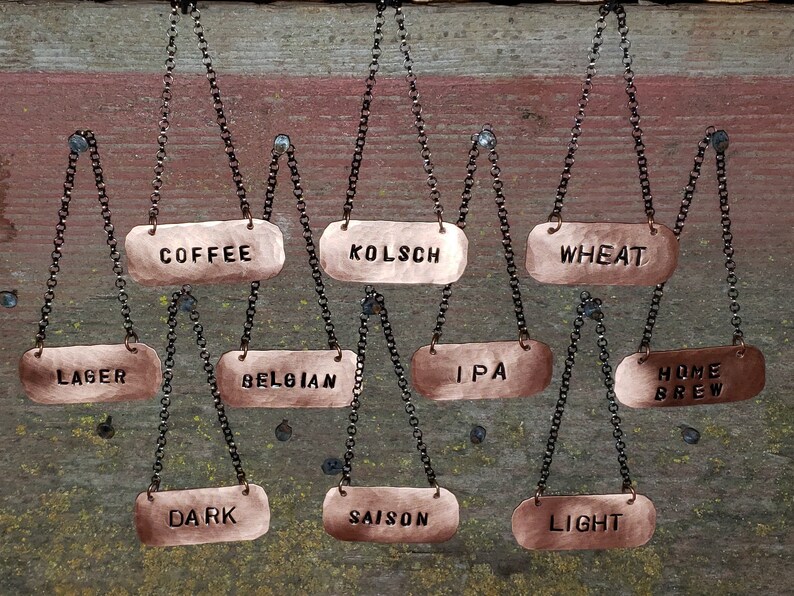 Custom Oval Copper Beer Tap Handle ID Tags Great Guys - Etsy