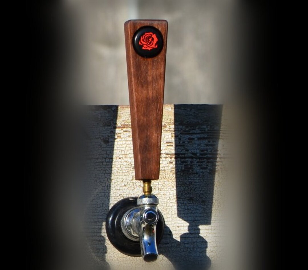 CAPHANDLES! - Beer Tap Handle of Solid Walnut- Personalize With YOUR ...