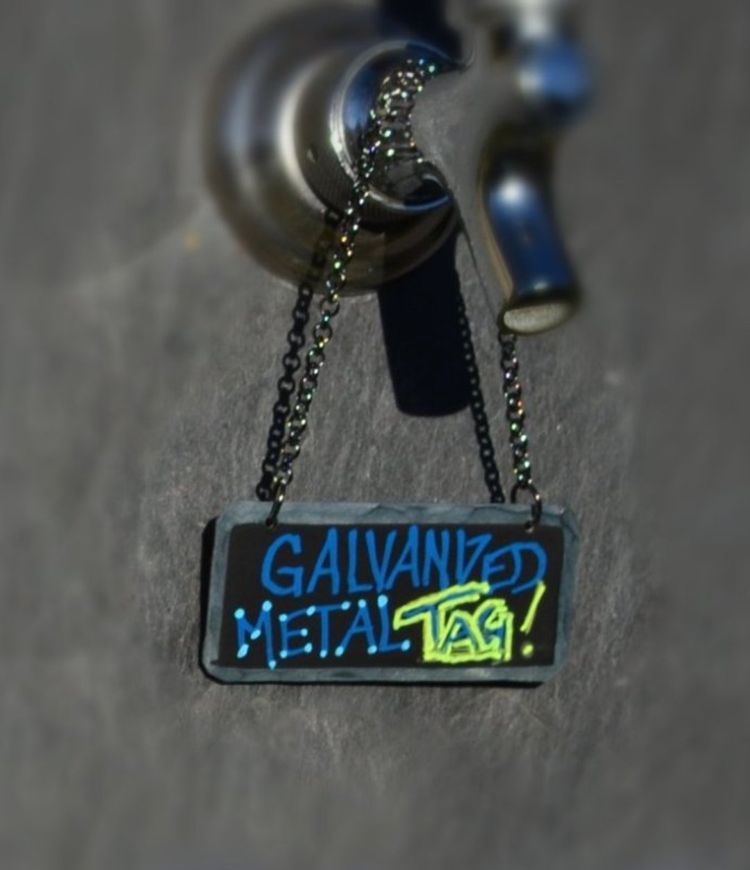 Galvanized Gray Metal Chalkboard ID Beer and Beverage Tag - Perfect for ...
