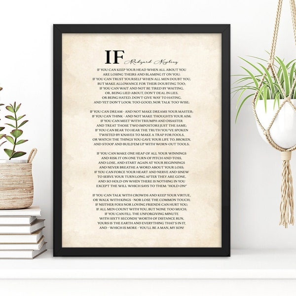 Kipling If Poster - Etsy
