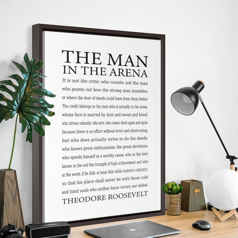 Man in the Arena Framed - Etsy